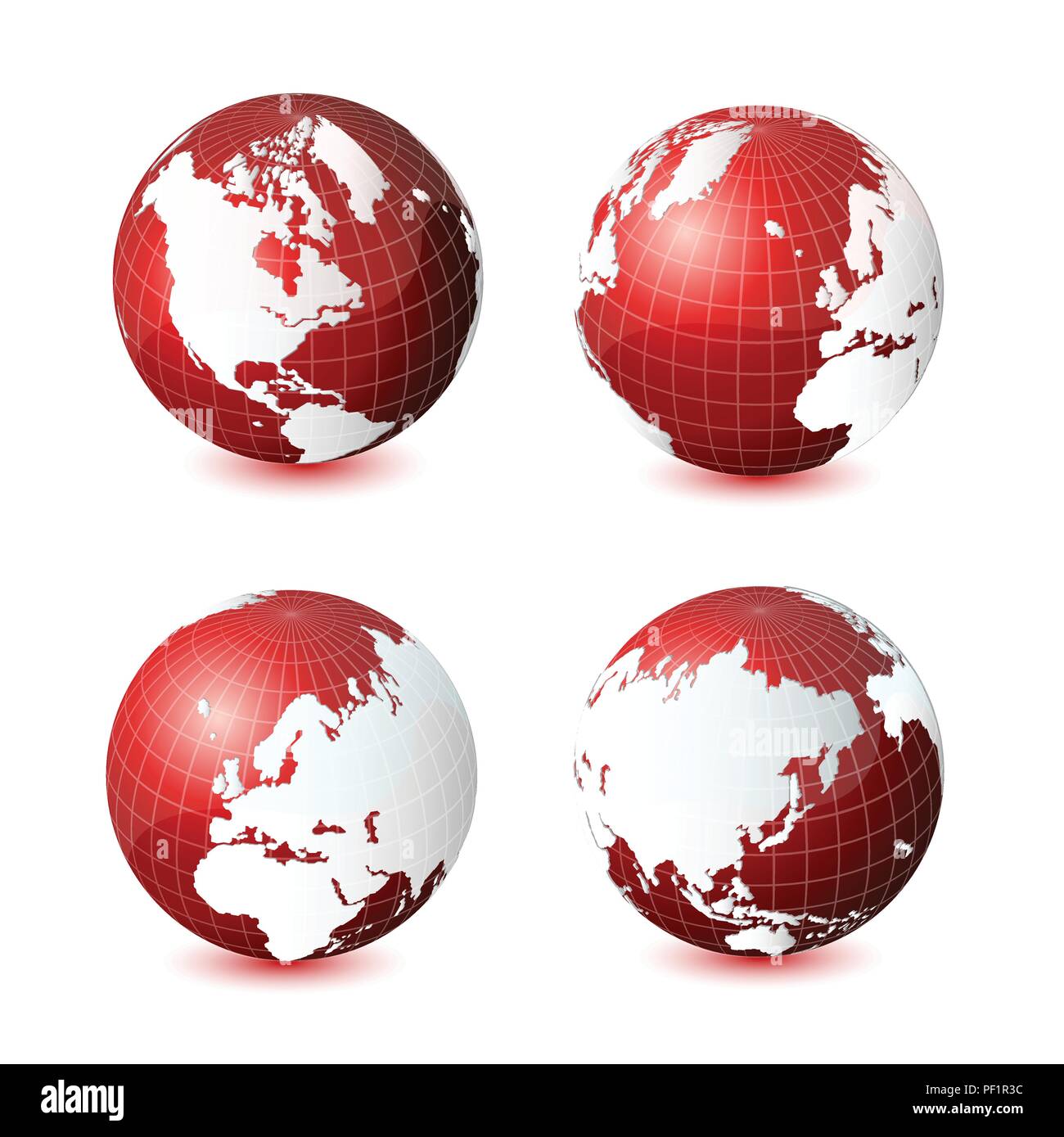 Set of vector globe icons Stock Vector Image & Art - Alamy