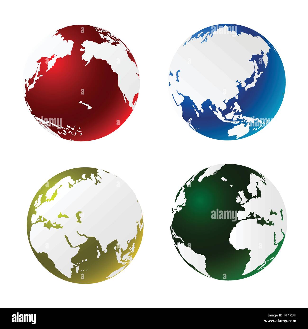 Set of vector globe icons Stock Vector Image & Art - Alamy