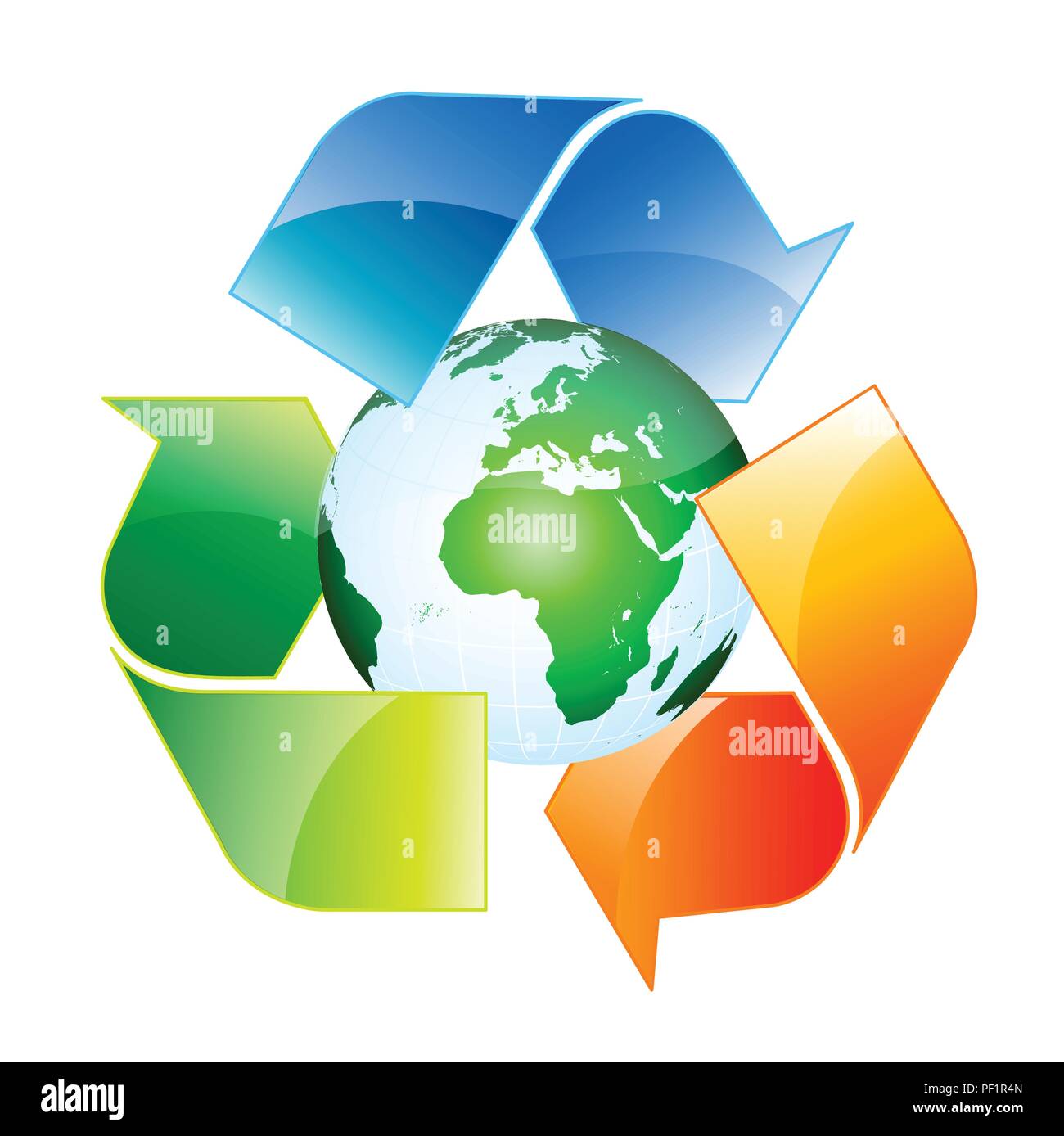 World globe Recycle Stock Vector Image & Art - Alamy