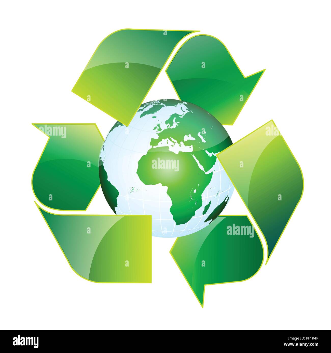 World globe earth recycle signs hi-res stock photography and images - Alamy