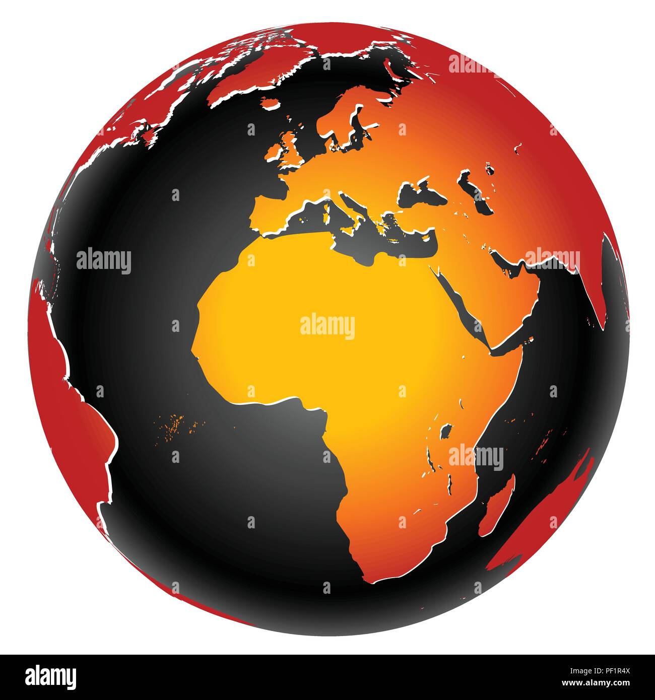 Landmark map globe Cut Out Stock Images & Pictures - Alamy