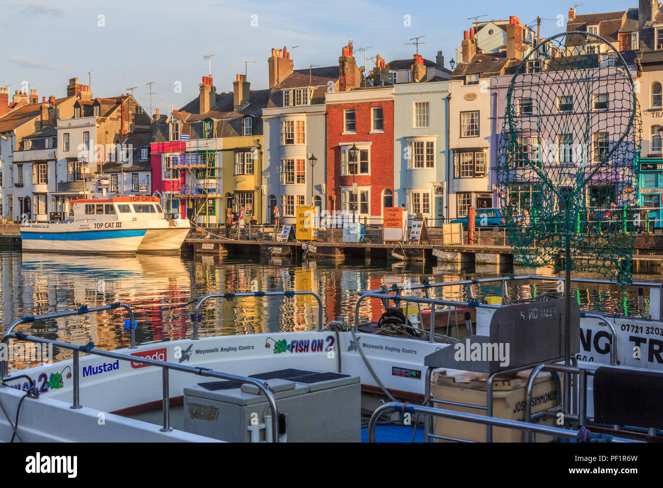 weymouth seaside town, picturesque harbour and beach front, dorset ...
