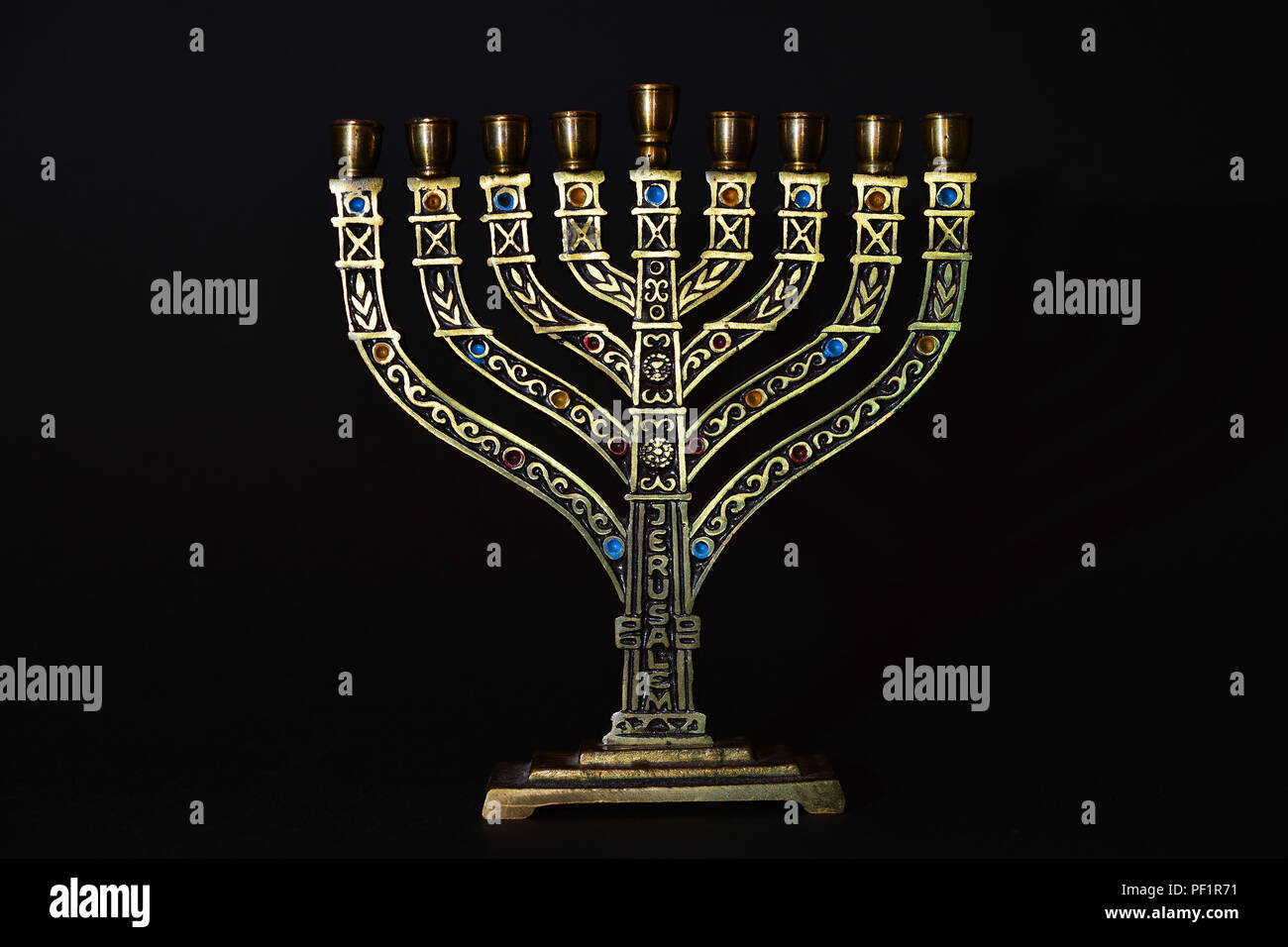 menorah over a dark background Stock Photo - Alamy