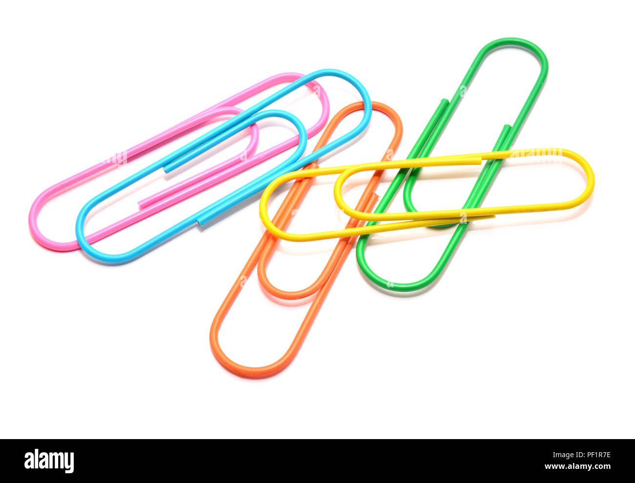 colored paper pins isolated on white Stock Photo - Alamy