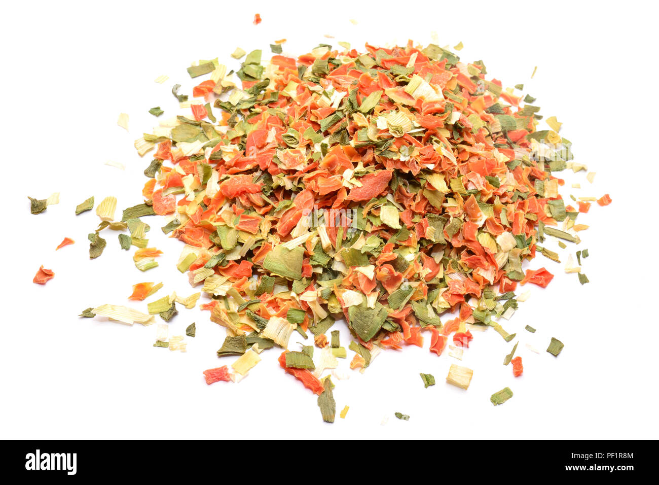 Dried vegetables isolated on white, food seasoning Stock Photo - Alamy