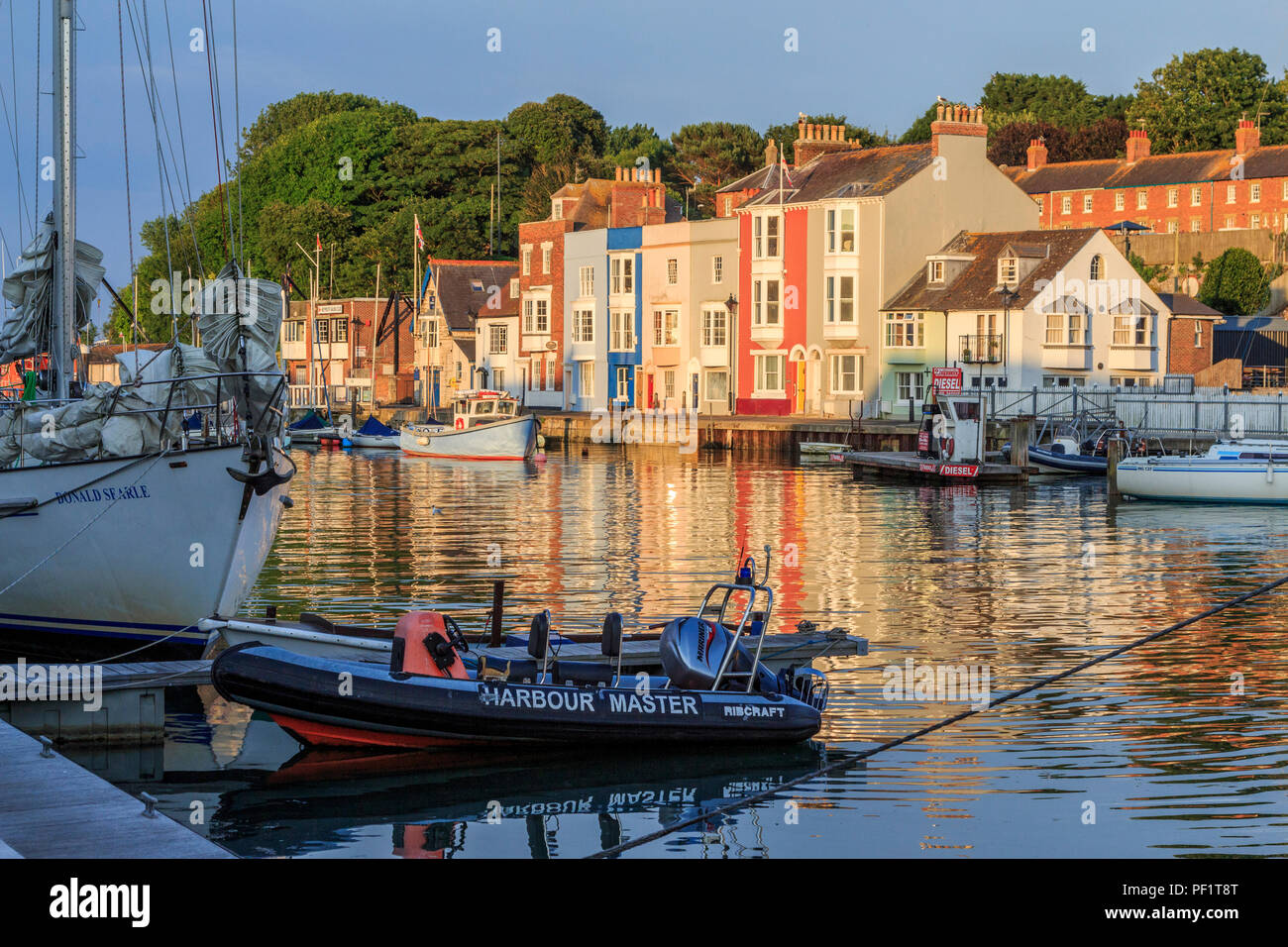 weymouth seaside town, picturesque harbour and beach front, dorset ...