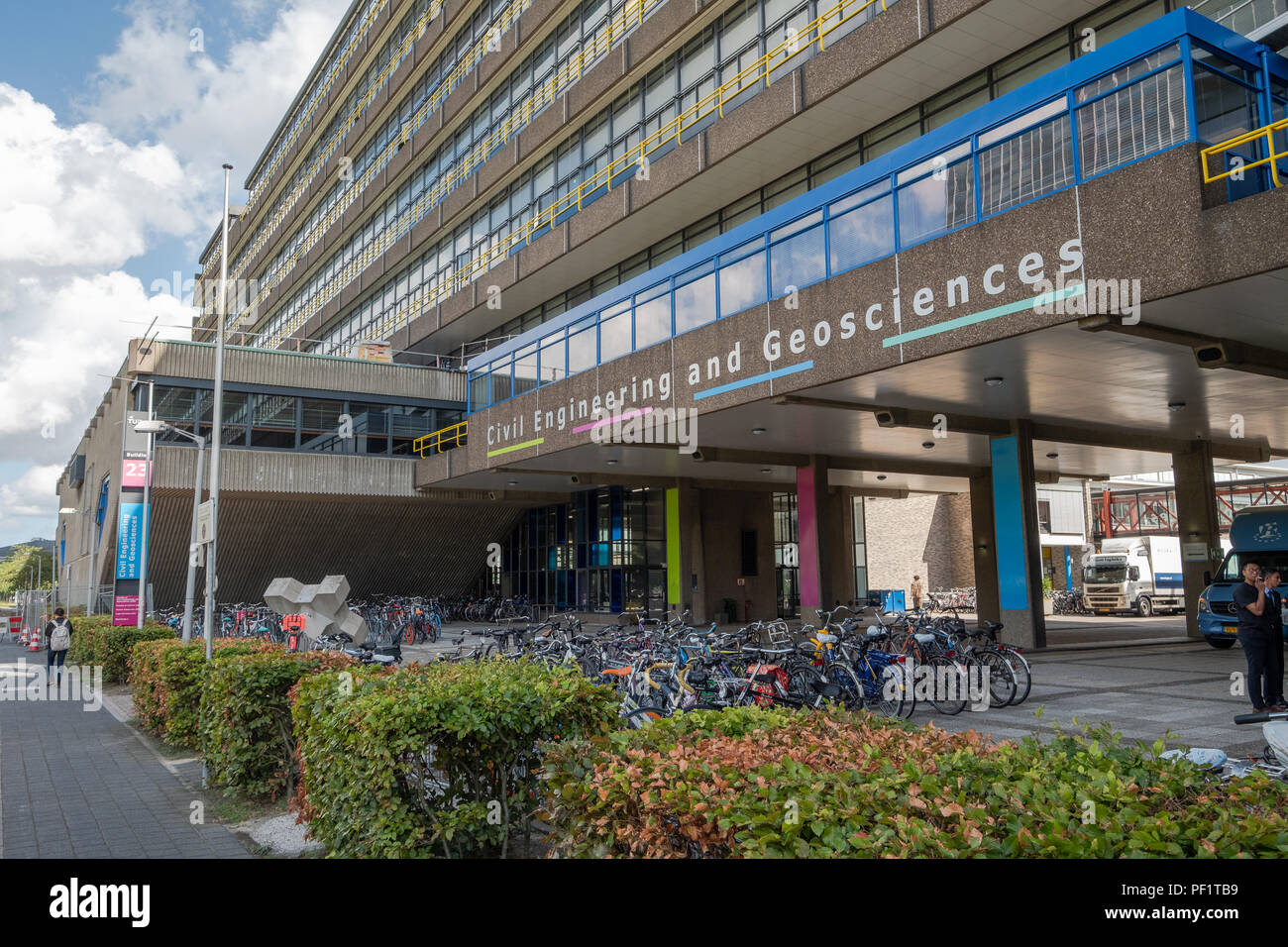 Entrance of a university building for Civil Engineering, Delft ...