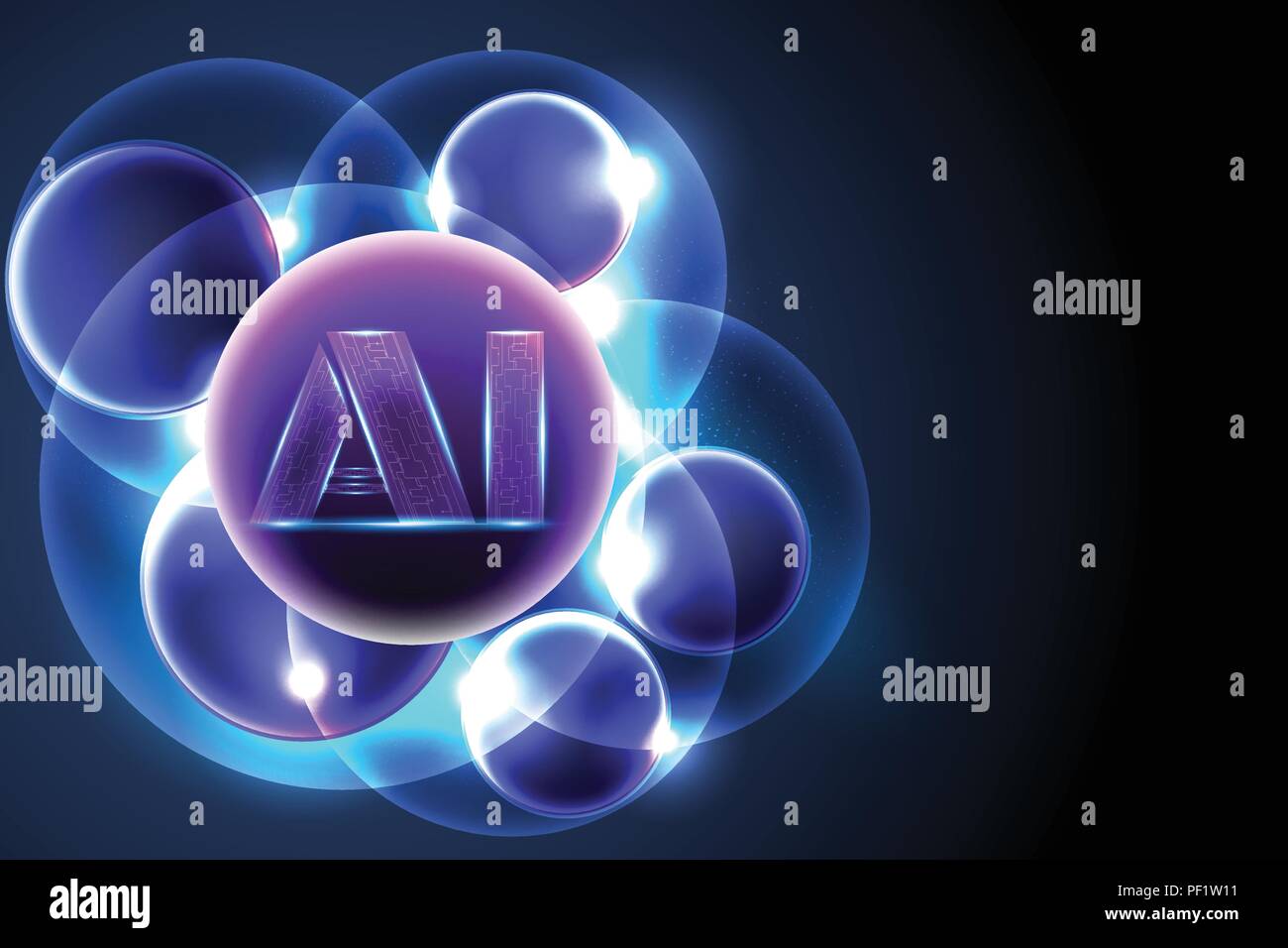 AI Digital Artificial intelligence and data transformation Machine ...