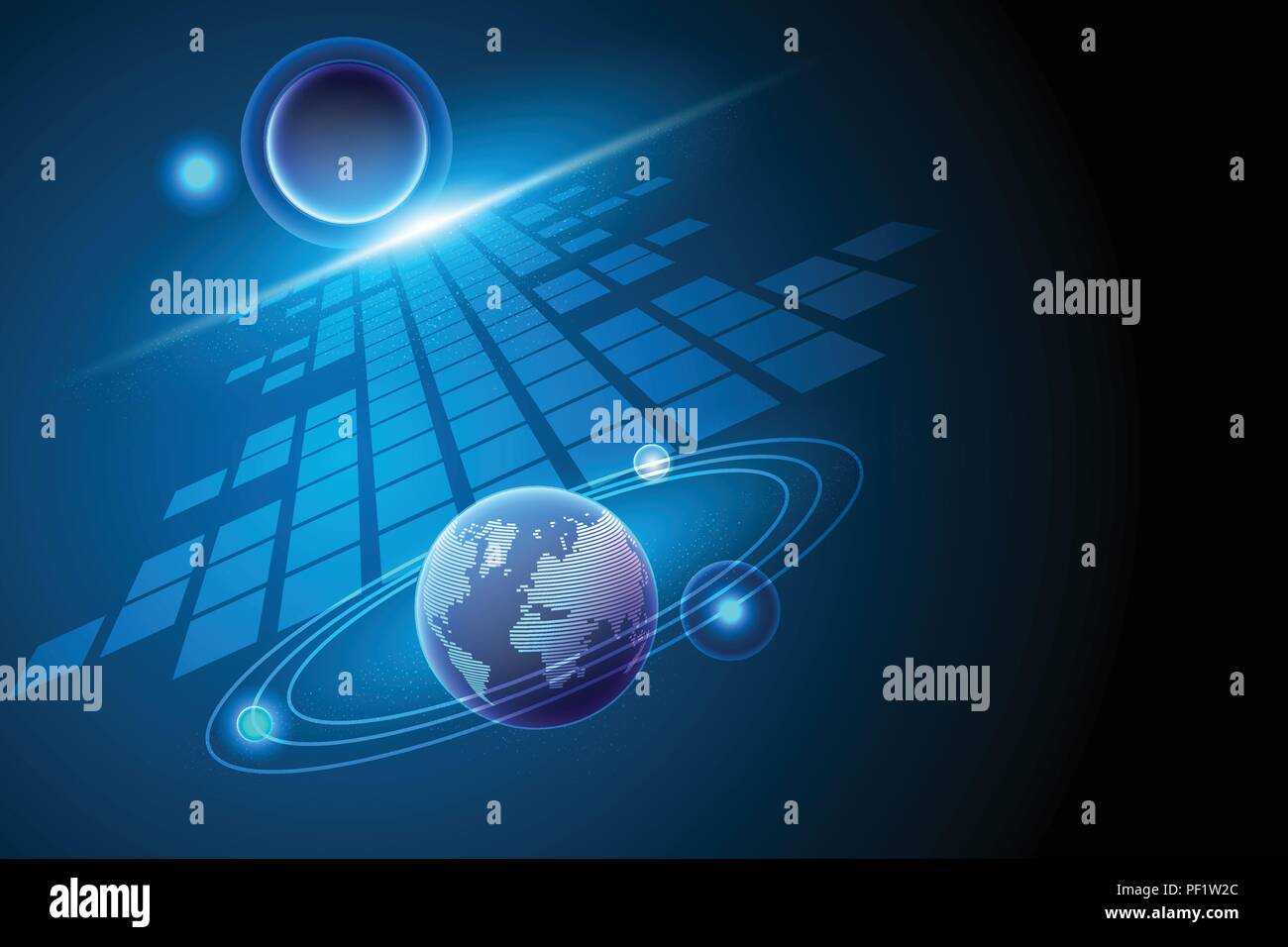 Global networking data transformation and galaxy,Digital communication ...