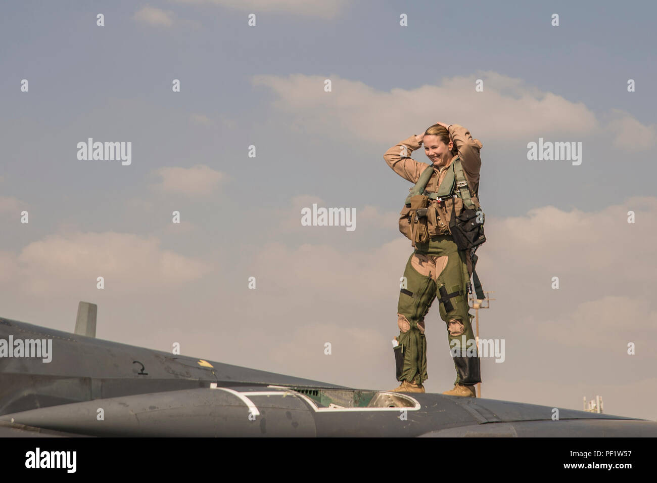 The 391st Expeditionary Fighter Squadron weapon systems officer, call ...