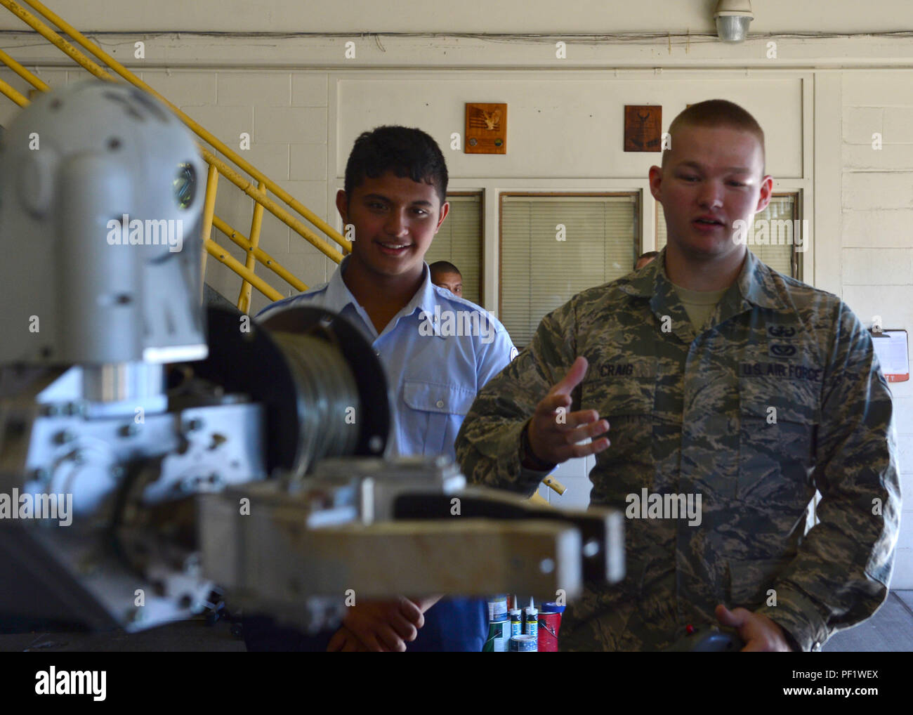 Students from Aiea High School Air Force JROTC tour Joint Base Pearl ...