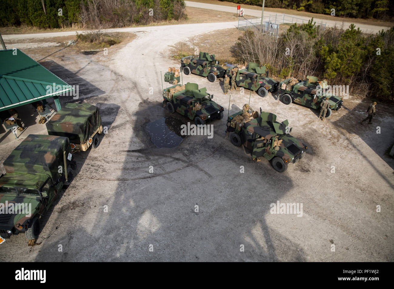 U.S. Marines assigned to 2d Low Altitude Air Defense Battalion (2D LAAD ...