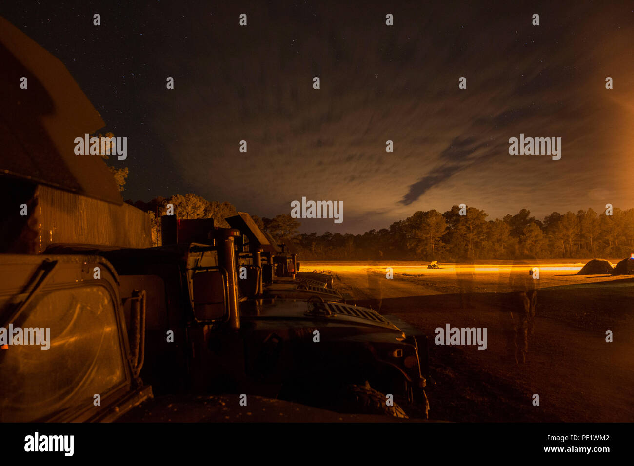 U.S. Marine Corps HMMWV's assigned to 2d Low Altitude Air Defense ...