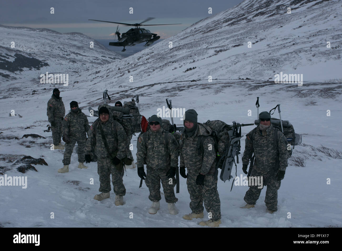 Alaska Army National Guard Soldiers assigned to the 207th Engineer ...