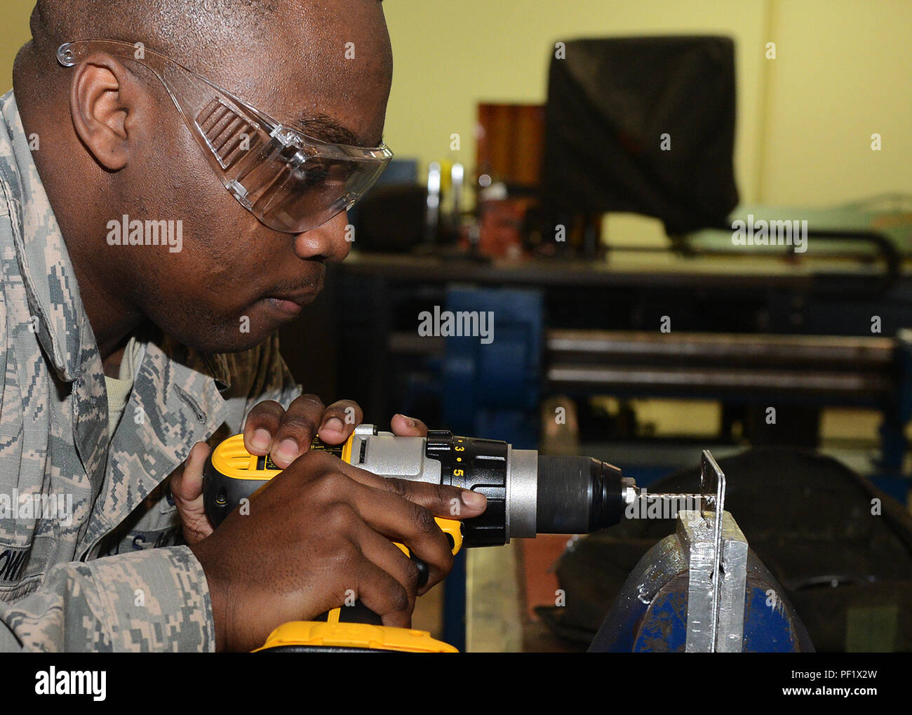 Senior Airman Chandler Brown, 36th Maintenance Squadron aircraft structural maintenance ...