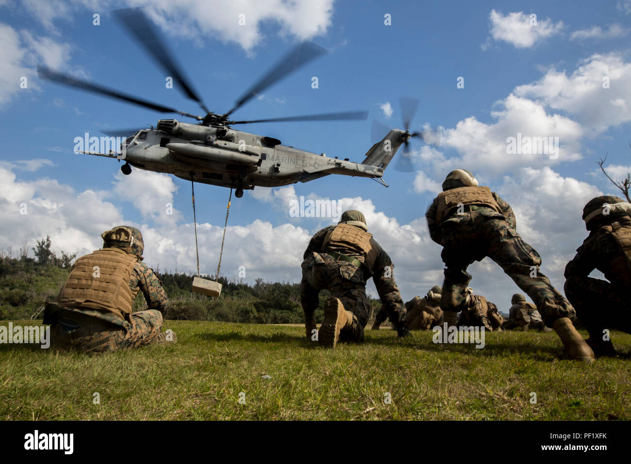 U.S. Marines with 3rd Transportation Support Battalion, 3rd Marine ...
