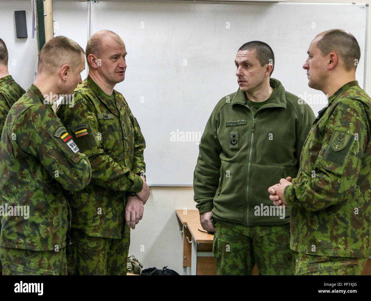 Maj. Gen. Almantas Leika (second from left), the Lithuanian Land Forces ...
