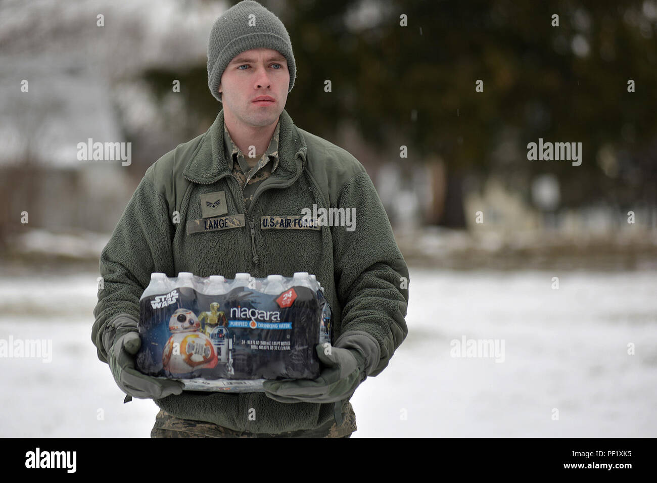 Michigan Air National Guard Senior Airman Scott Lange, a member of the ...