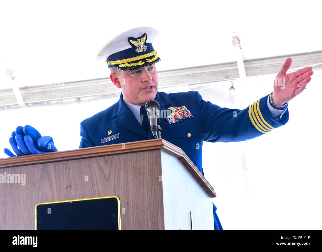 Capt. Scott Clendenin, commanding officer of Coast Guard Cutter ...