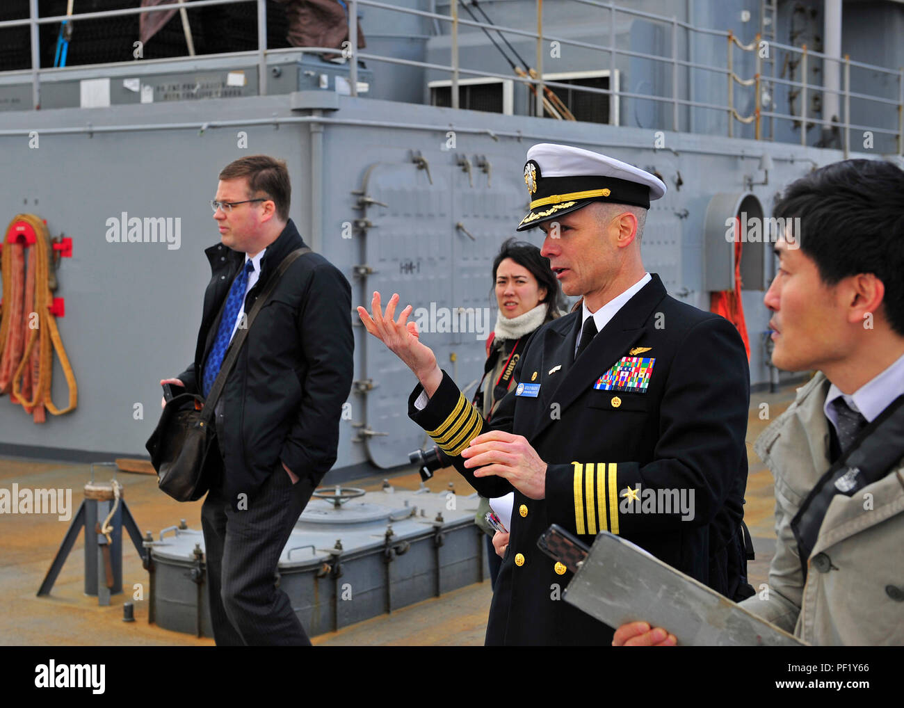 160224-N-KG618-075 OSAKA, Japan (Feb. 24, 2016) - Capt. Kyle Higgins ...
