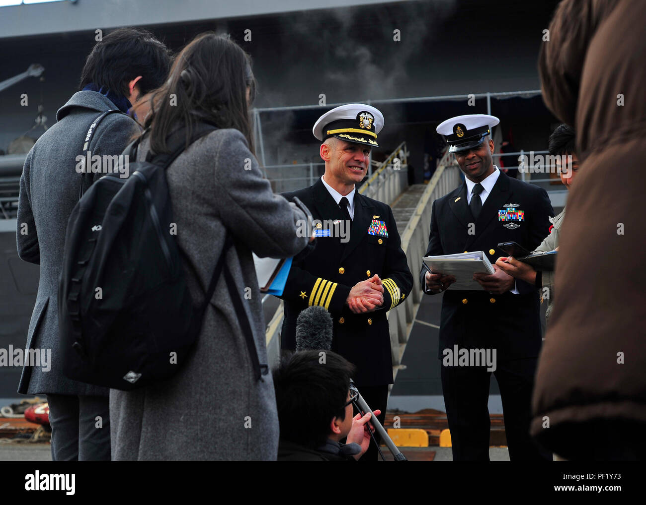 160224-N-KG618-035 OSAKA, Japan (Feb. 24, 2016) Capt. Kyle P. Higgins ...