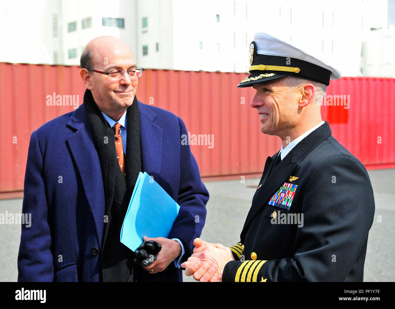 160224-N-KG618-053 OSAKA, Japan (Feb. 24, 2016) - Capt. Kyle Higgins ...