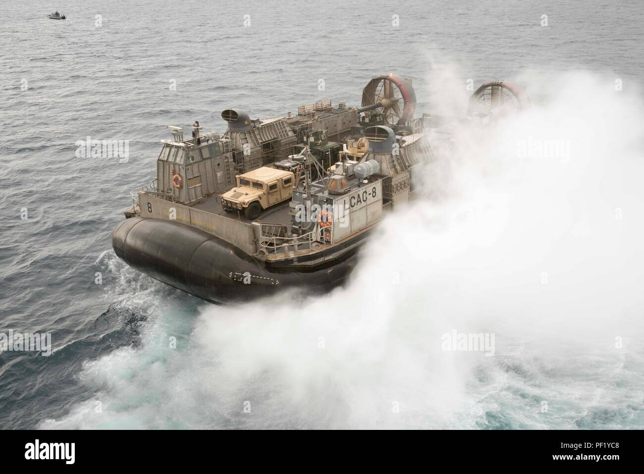 160225-N-RU971-054 (Feb. 25, 2016) – Landing Craft Air Cushion (LCAC) 8 ...