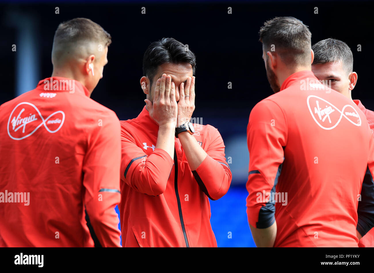 Southampton's Maya Yoshida (centre) prior to the Premier League match ...