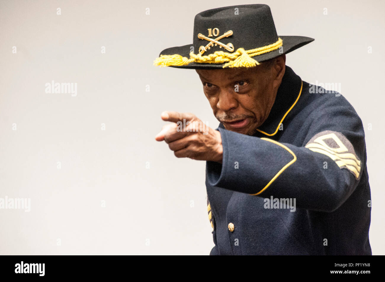 Charles Taylor, a Buffalo Soldier re-enactor and retired command ...