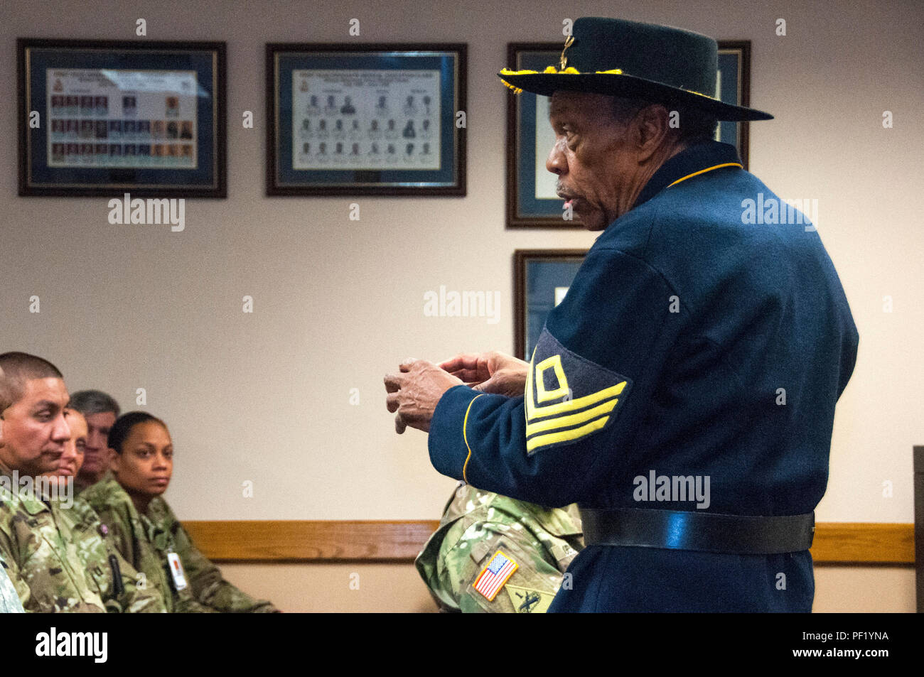 Charles Taylor, a Buffalo Soldier re-enactor and retired command ...