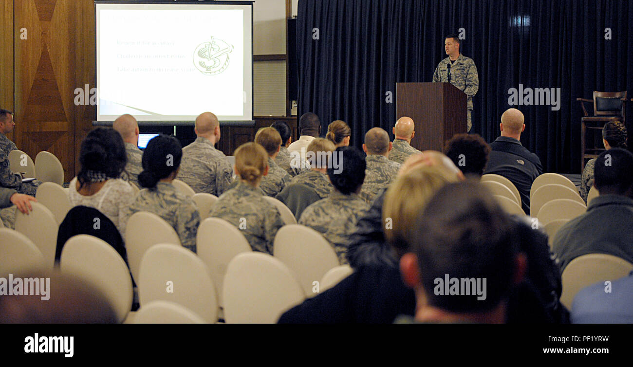 Col. Brandon R. Hileman, 86th Airlift Wing vice commander, gives ...