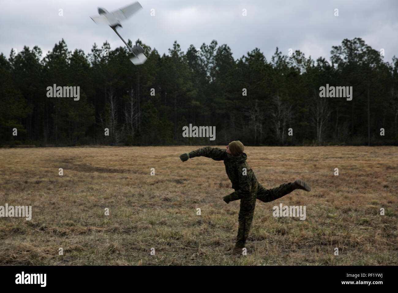 A U.S. Marine assigned to Marine Wing Support Squadron (MWSS) 271 ...