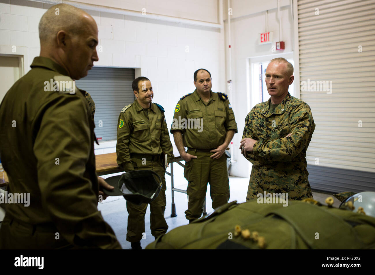 U.S. Marine Corps Lt. Col. Daniel M. O’Connor, right, commanding ...