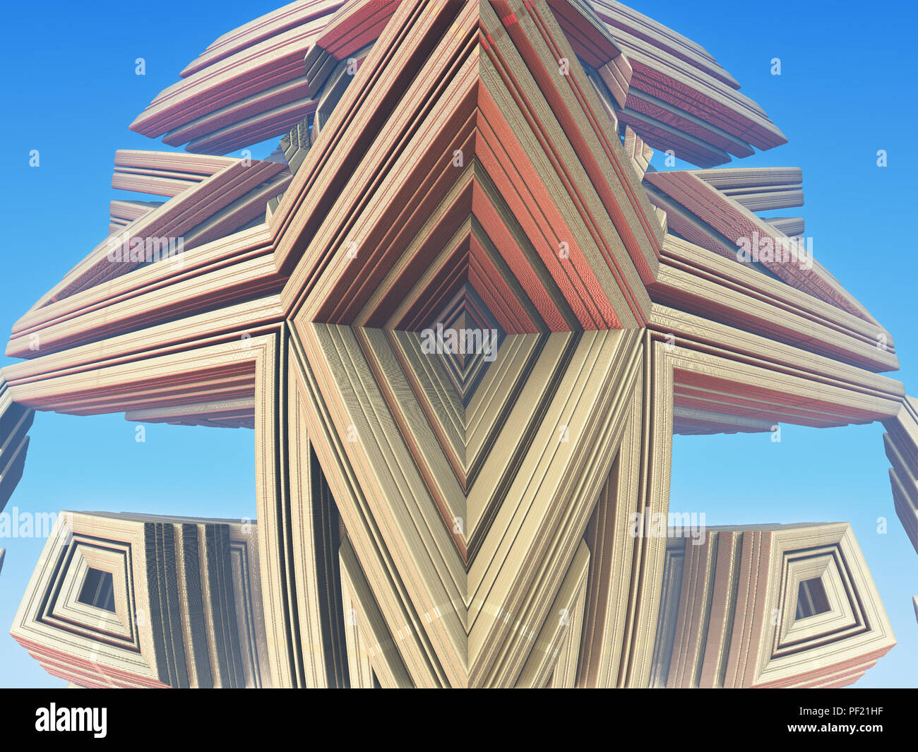 Fractal background, abstract 3D illustration. Pattern, flyer, banner ...