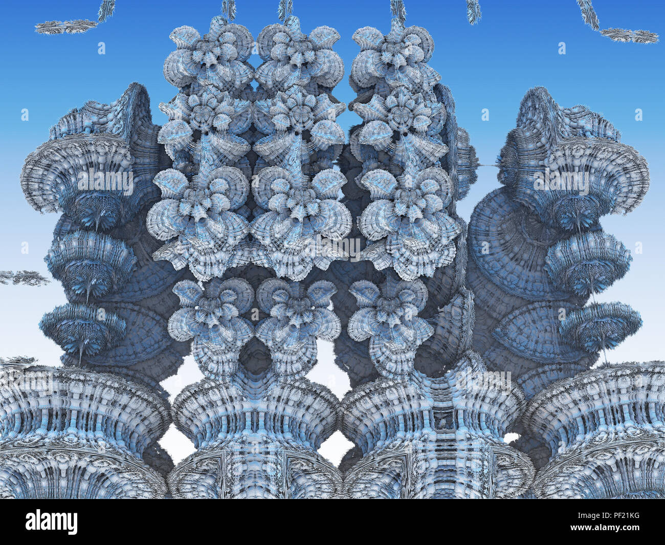 Fractal background, abstract 3D illustration. Pattern, flyer, banner ...