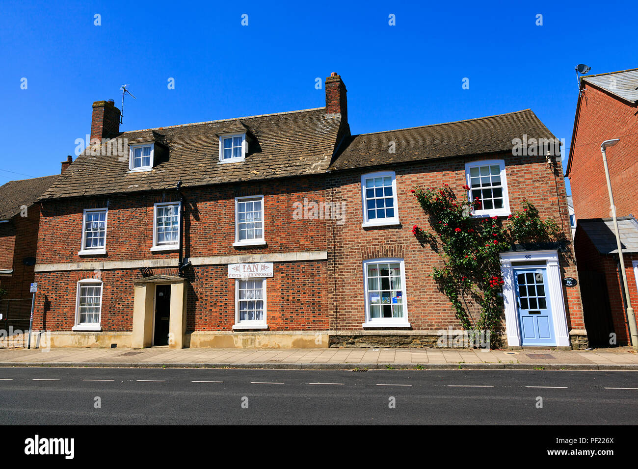Period Red Brick Dwellings in Northgate Street, Oakham Rutland UK Stock ...