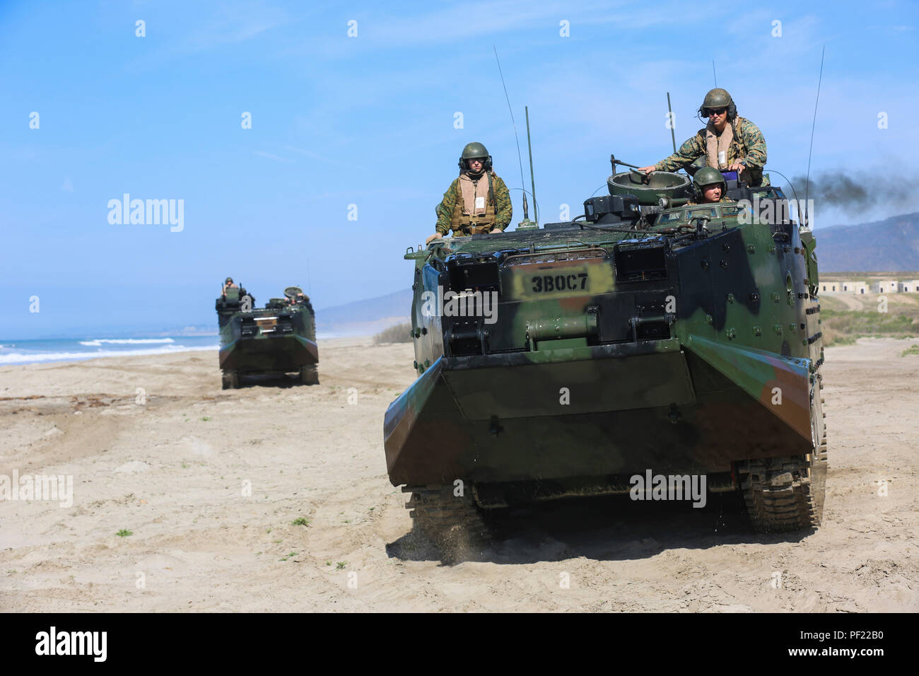 Marines with 3d Assault Amphibian Battalion, 1st Marine Division, I ...