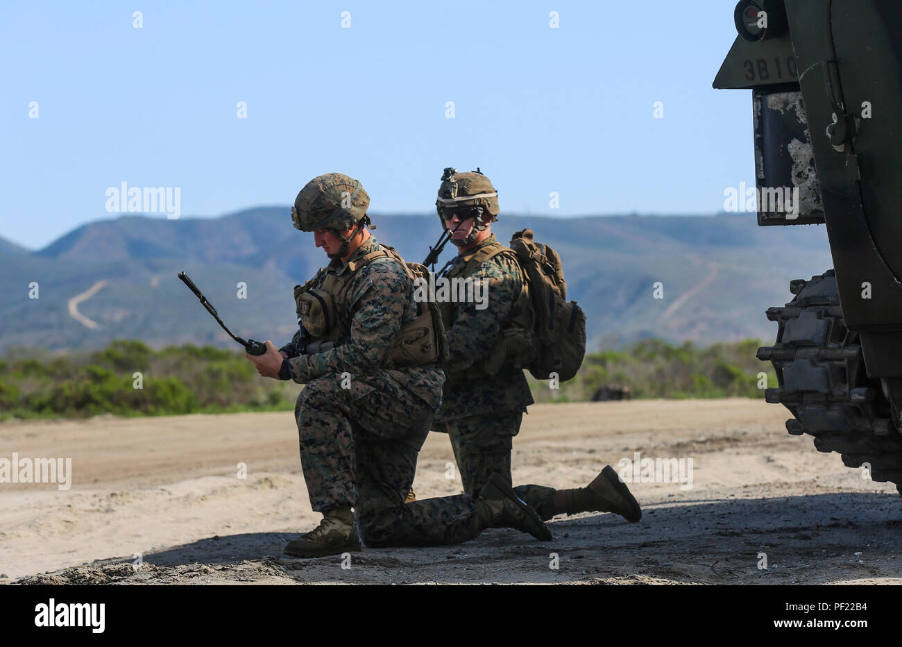 Marines with 1st Battalion, 4th Marines, and 3d Assault Amphibian ...