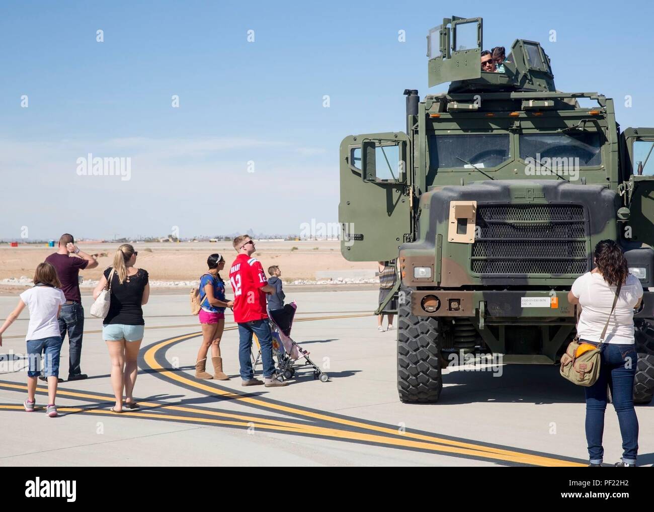 Spectators get an up-close look at military static display aircraft and ...