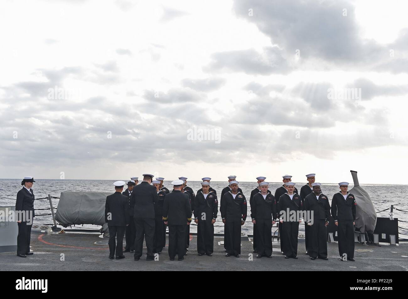 160226-N-KM939-439 PHILIPPINE SEA (Feb. 26, 2016) - Commanding officer ...