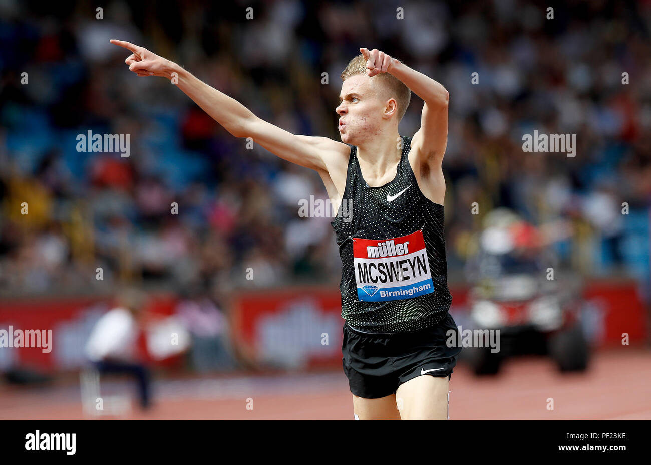 Australia's Stewart McSweyn wins the Men's Emsley Carr 1 Mile during ...
