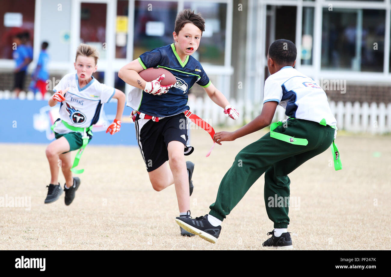 Winning team Chorley Buc Seahawks and NFL Seattle Seahawks player Neiko ...