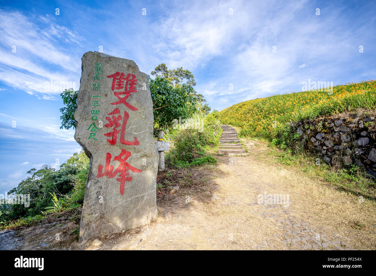 Taitung, Taiwan August 13, 2018:the daylily hillside landmark at ...