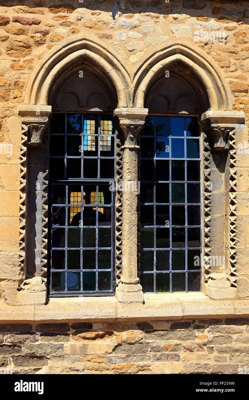 Leaded Windows of the Norman Great Hall at Oakham Castle, Rutland ...