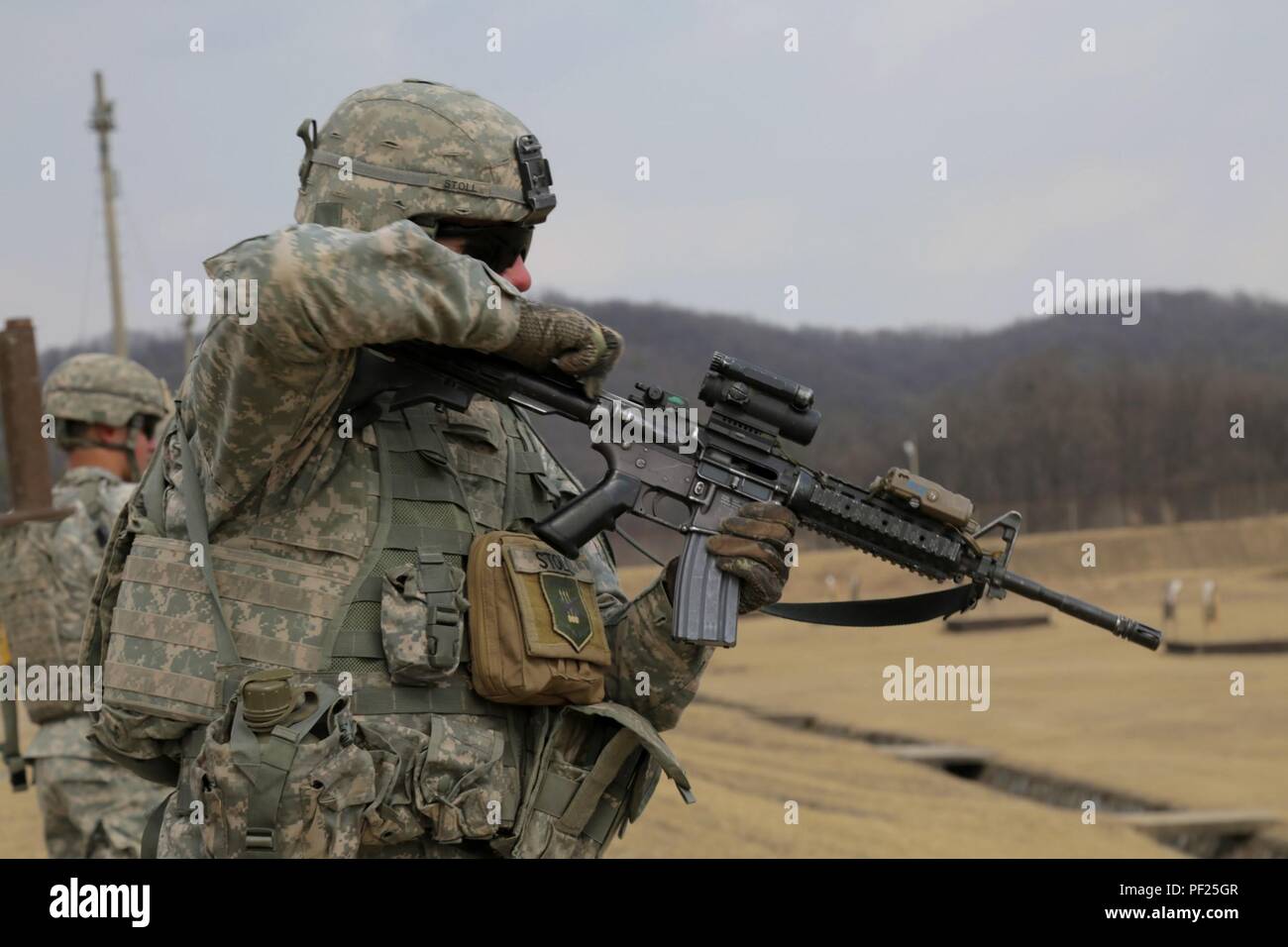 Army 2nd Lt. Anthony Stoll from Company C, 2nd Battalion, 3rd Infantry ...
