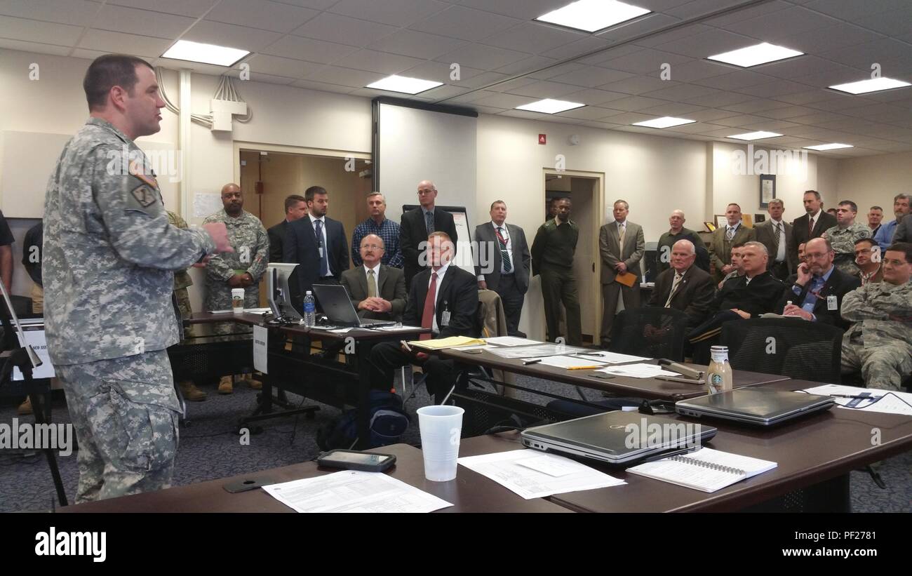 Lt. Col. Jonathan Ebbert (left), WMD-CST Program Office branch chief ...