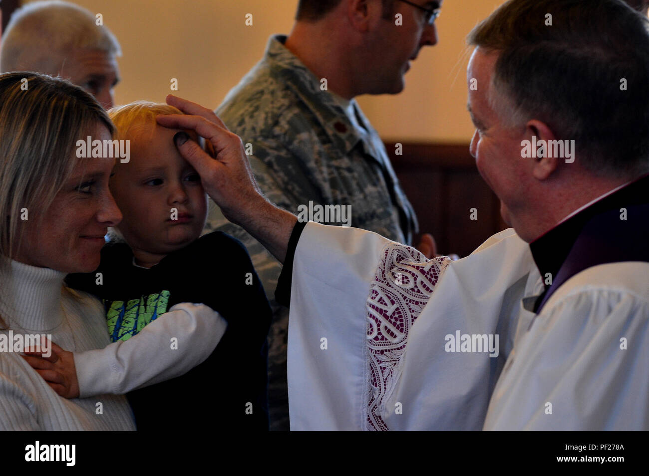 Ash wednesday forehead child hi-res stock photography and images - Alamy