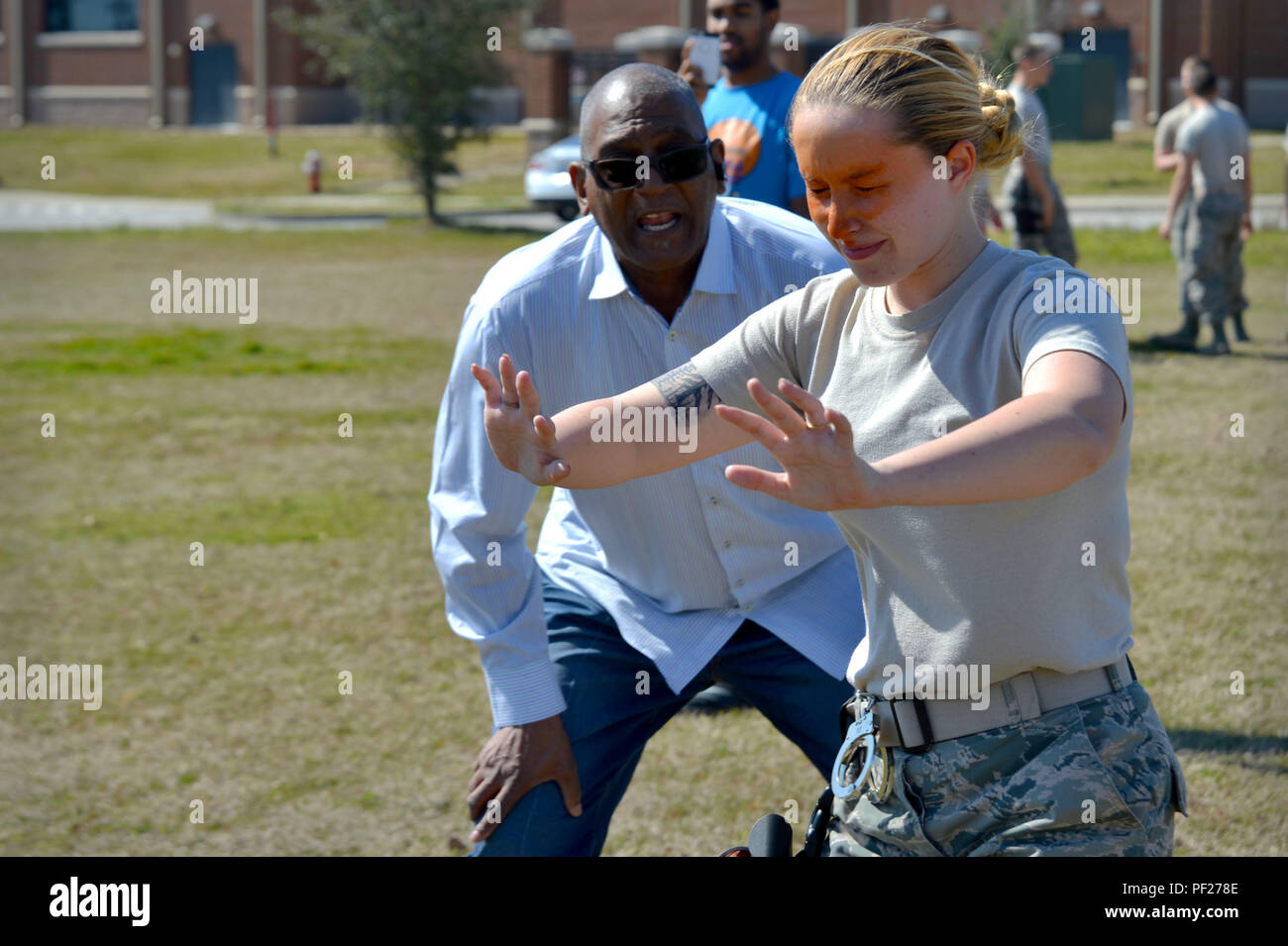 A U.S. Air Force Airman assigned to the 20th Security Forces Squadron ...