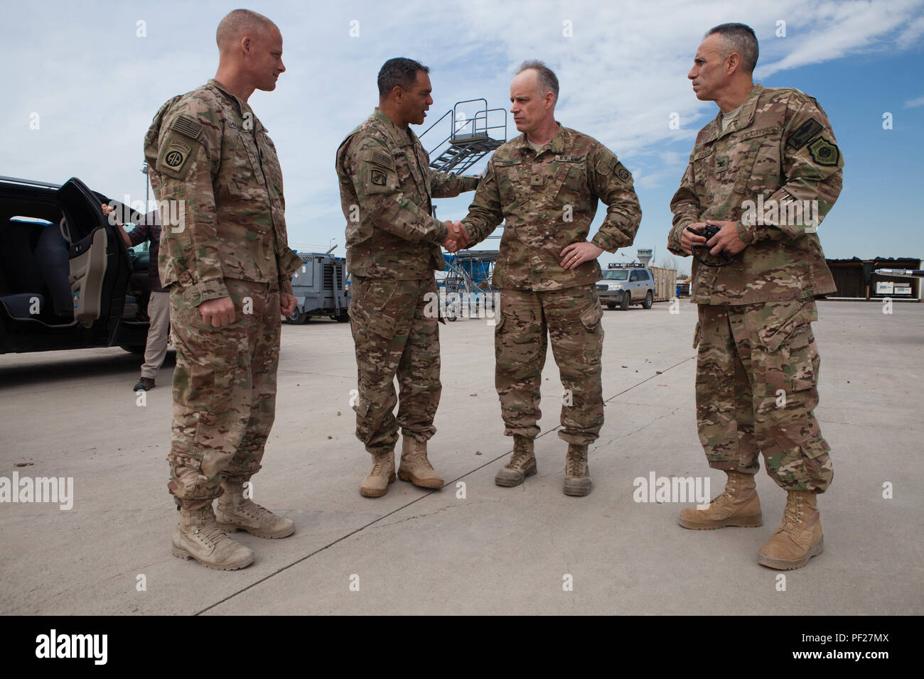 Lt. Gen. Michael Garrett, middle-left, U.S. Army Central (ARCENT ...