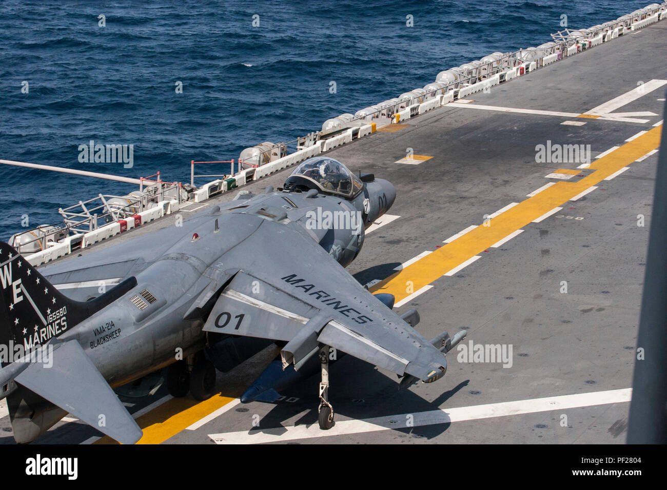 An AV-8B Harrier belonging to Marine Attack Squadron 214, 31st Marine ...